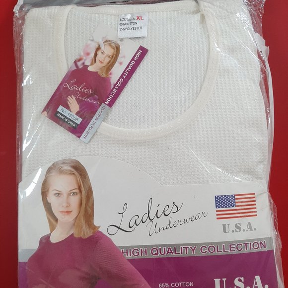 Intimates & Sleepwear | New Womens Thermal Set Beige Plaidxl | Poshmark